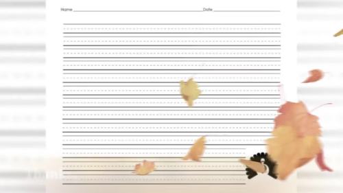 Thanksgiving Writing Paper - Lined Paper - Harvest Theme with Easel ...