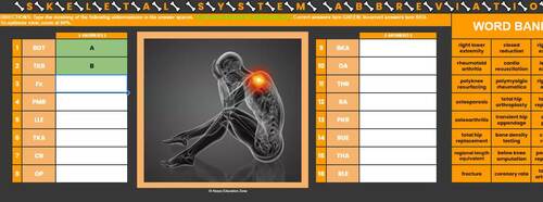 Skeletal System Medical Abbreviations Digital and Print Activity