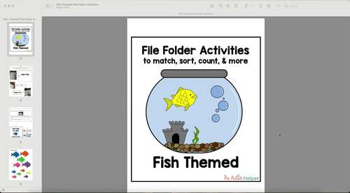 Fish Themed File Folder Activities by The Autism Helper | TPT