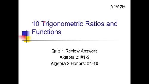 Trigonometric Ratios and Functions Unit by Mr Sutton Presents | TPT