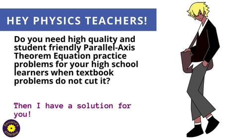 Parallel-Axis Theorem Moment of Inertia Worksheets for High School Physics