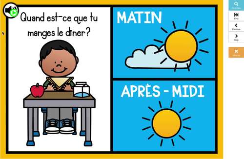 French Boom Cards - Time of Day by Fun in French Immersion | TPT
