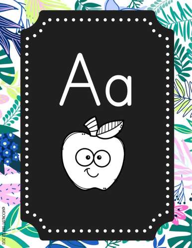 Alphabet Posters | Phonics Bright Tropical Theme | TpT