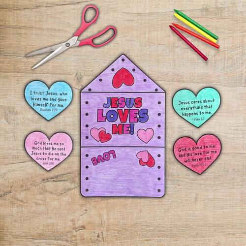 Christian Valentines Day Sunday School Craft, Love Notes From Jesus ...
