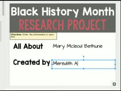 Black History Month Activity Research Project ⭐ Template Biography ⭐ ...