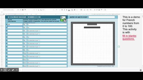 Digital French Pixel Art - LES LOISIRS - Mystery Picture Magic Picture