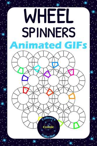 Animated GIF Single Ring Customizable Wheel Spinners Clipart – 12 Sections