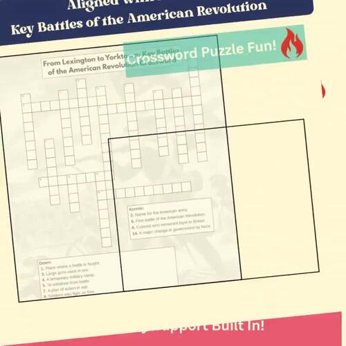 HSS 5.6.1 Puzzle Pack- Key Battles of the American Revolution | TPT