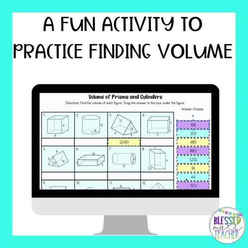 Volume of Cylinders and Prisms Activity - Cut and Paste | Digital Drag ...