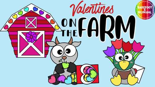 Valentines on the Farm Clipart - Farm Animal Clipart - Valentines Day ...
