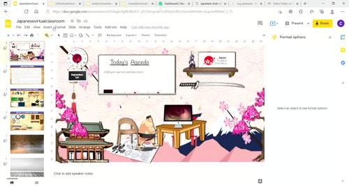 Japanese Themed Virtual Animated Google Classroom by The Resource Emporium