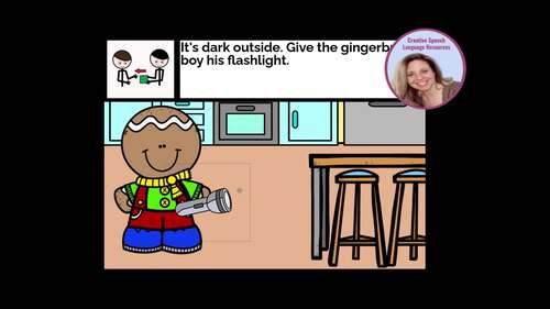 Gingerbread Flashlight Walk: Community Helpers Speech & Language Activity