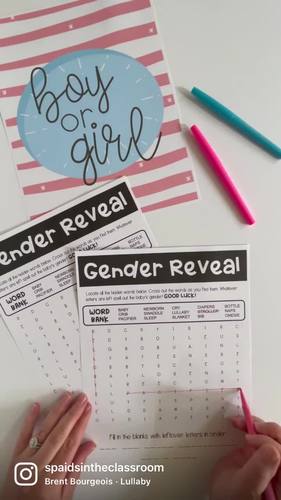 Classroom Gender Reveal Activity | Fun Pregnancy Announcement Puzzle