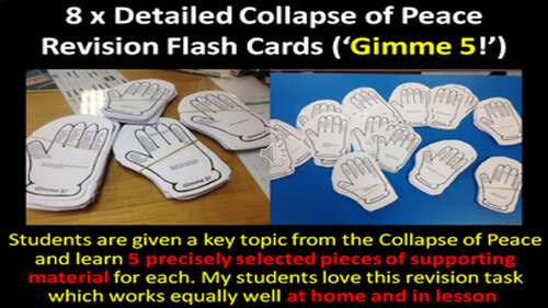 Collapse of Peace Revision Flash Cards ('Gimme 5') by Dans History Highway