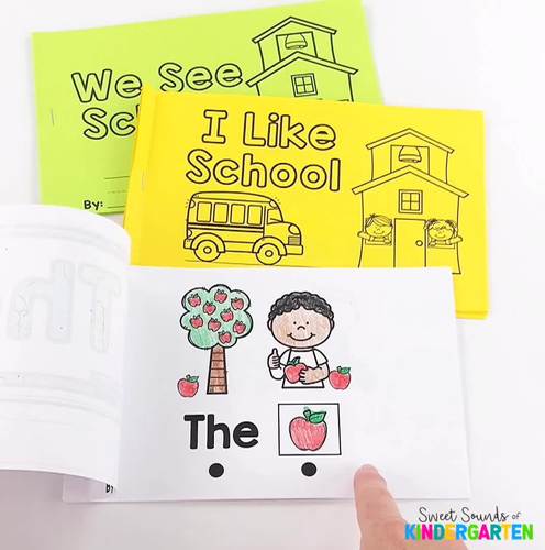 Back to School Emergent Readers by Sweet Sounds of Kindergarten | TpT