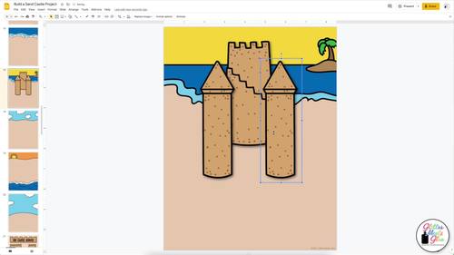 Last Day of School: Digital Build a Sandcastle Art Project & Writing ...