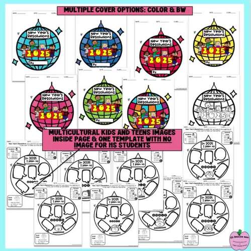 ESL New Year's Resolutions 2025 Writing Goals Craft Primary Middle School