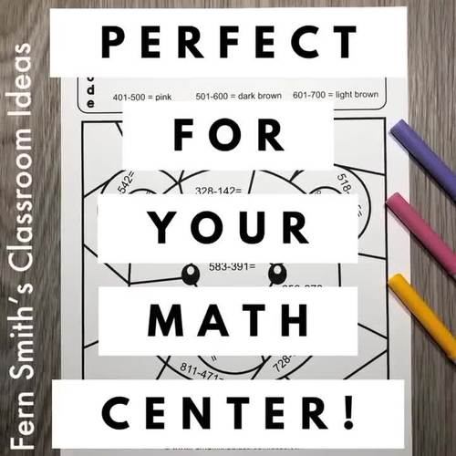 3-Digit Subtraction: Regroup Hundreds Color By Number | TPT