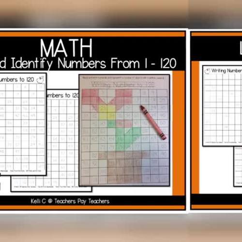 Writing and Tracing Numbers to 120 Activities | Number Recognition to 120