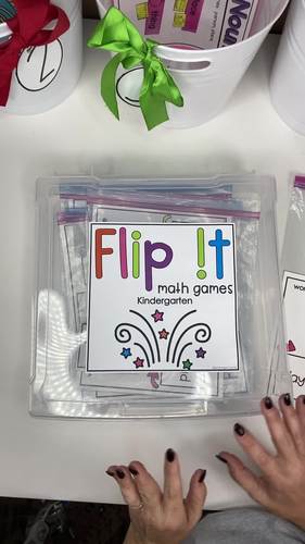 Flip It Math Games Kindergarten by Reagan Tunstall | TPT