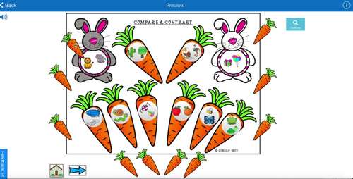 SPRING. & EASTER BUNNY & CARROT, DIGITAL BOOM CARDS, GAME COMPANION ...