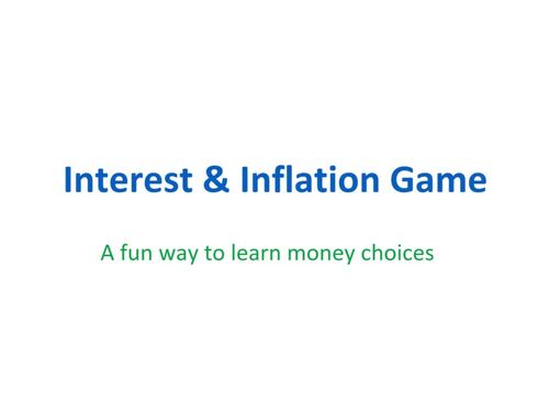 Interest-Inflation Card Deck Game by Invest Young | TPT