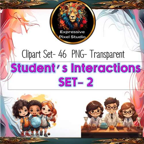 STUDENTS' INTERACTIONS- SET 2- 46 CLIPART- PNG by Expressive Pixel Studio
