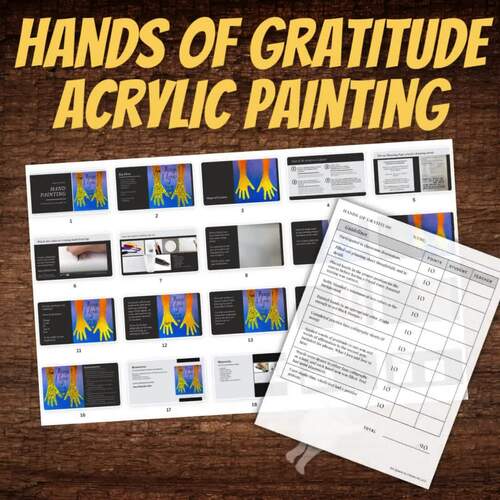 Hands of Gratitude Acrylic Painting, Middle or High School Art; Art ...
