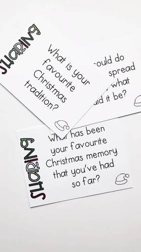 December Morning Meeting Sharing Cards | Christmas Theme by Learn Grow ...