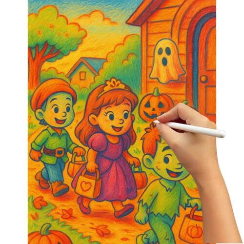 Happy Halloween Coloring Pages | Trick or Treat Parade Fun for Kids!