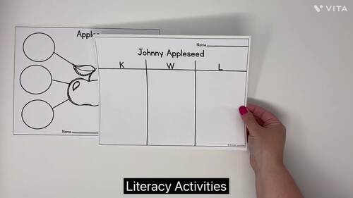 Johnny Appleseed Literacy and Math Activities Apple Craft Apple Life Cycle