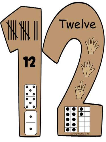 Bows, Books, and Polka Dots | Jumbo Number Posters | 11-20 8.5x11 or ...