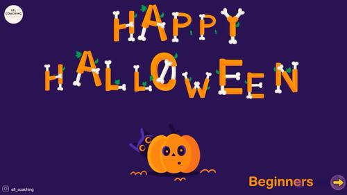 Halloween K2 - Grade 1 - Ready-to-Go Lesson Curriculum 90 min by EFL Kate