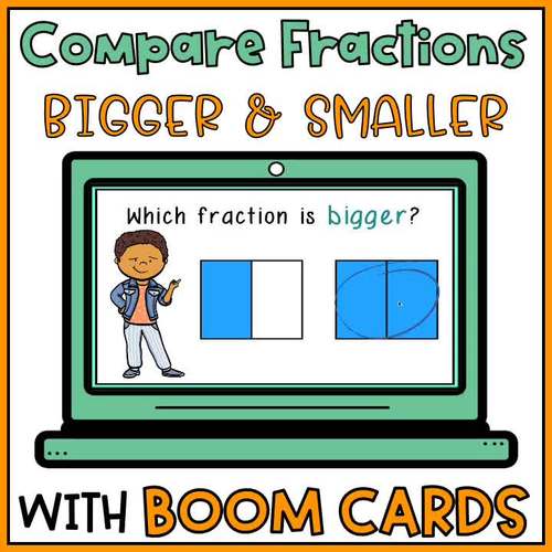 Comparing Fractions Like Denominators Boom Cards - Compare Fractions Models