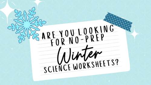 Winter Science Living and Nonliving Worksheets by Ms Jenessas Desk