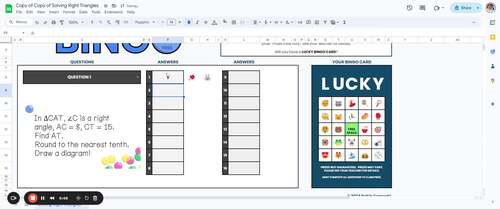 Solving Right Triangles Self Checking Digital & Printable Activity Pre ...