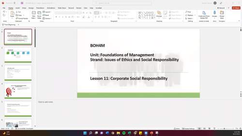 BOH4M Business Leadership: Corporate Social Responsibility L11 | TPT