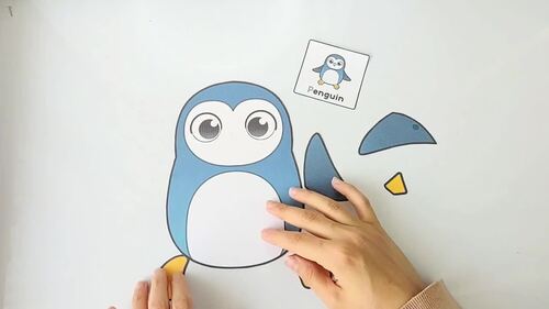Penguin Craft Letter P Arctic Animals Winter Coloring Tracing Craft ...