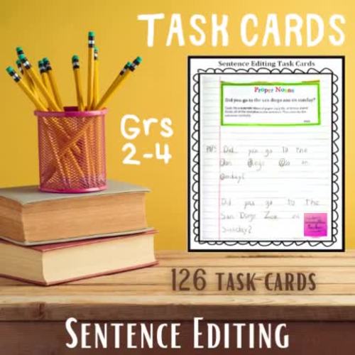 Sentence Editing Task Cards Printable by Innovative Teacher | TPT