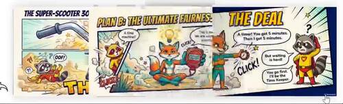 Sharing & Turn Taking Social Story Comic | SEL Graphic Novel | Kindergarten