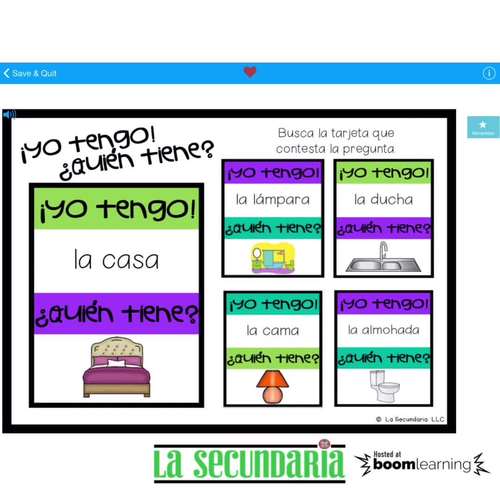 Spanish House and Furniture | I Have Who Has | BOOM CARDS | Distance ...