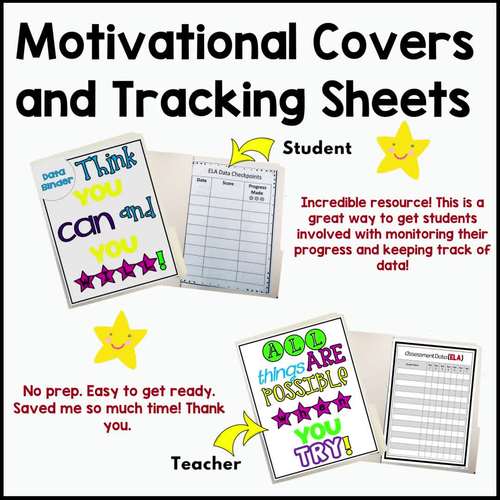 Student and Teacher Data Binder Bundle | Growth Mindset Theme | TPT
