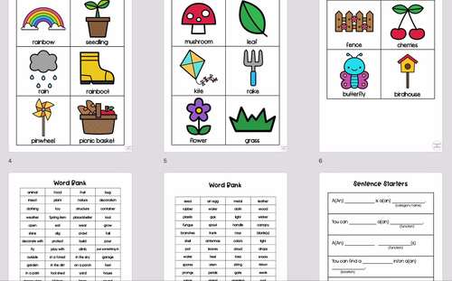 Spring Speech and Language Activities {editable graphic organizers}