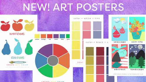 Six Art Room Posters by Deep Space Sparkle | TPT