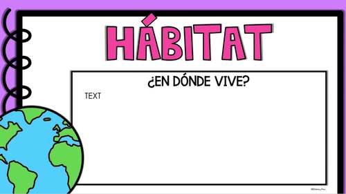 Bilingual Animal Report Google™ Slides Editable - Spanish Animal Slide ...