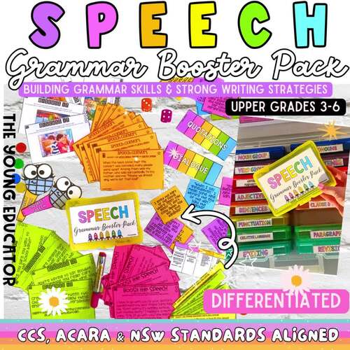 Speech Activities | GRAMMAR BOOSTER PACK | Differentiated |Grades 3-6 ...