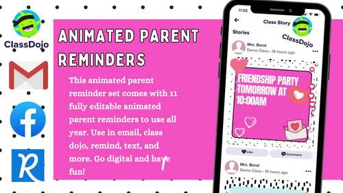 Parent Reminders Animated for teachers, digital, animated, fun, and ...