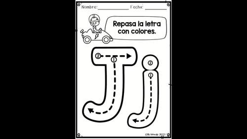 Hojas de trabajo LETRA J | Letter J Worksheets in Spanish by Ms Herraiz