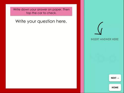 Google Slides PPT Game Template | Editable Self-Checking | Valentine Cars