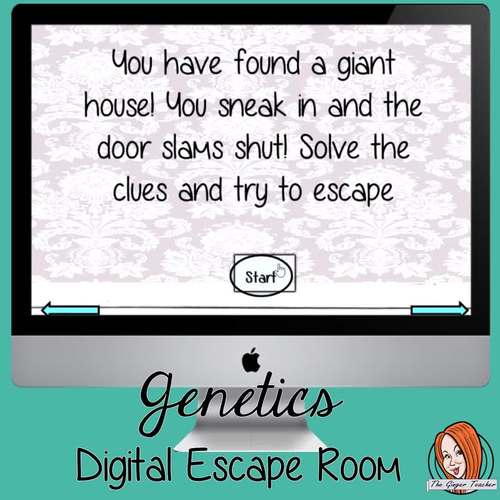 Genetics Science Escape Room Boom Cards by The Ginger Teacher | TpT